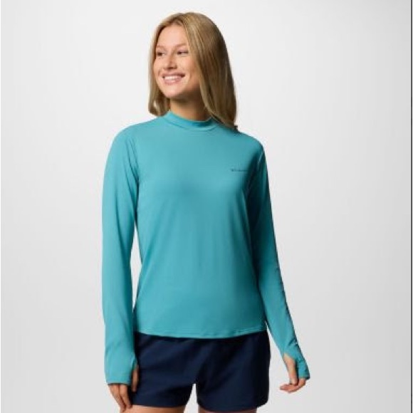 Columbia | Tops | Columbia Womens Chill River Turquoise Long Sleeve 33 ...